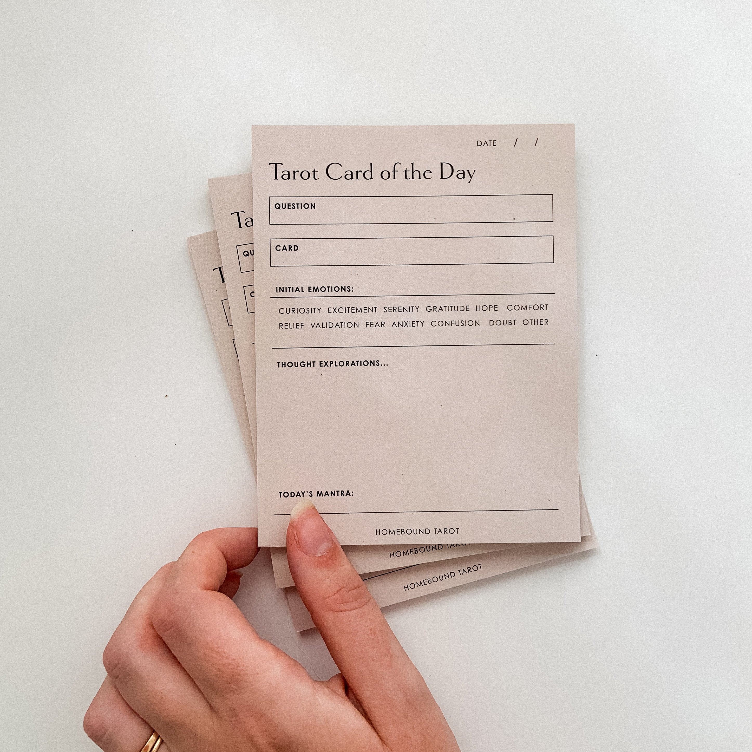 Daily Tarot Reading Pad | Emotions Check-in – Homebound Tarot